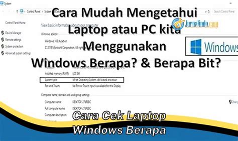 Cara Cek Versi Windows Laptop Dengan Mudah Dan Cepat