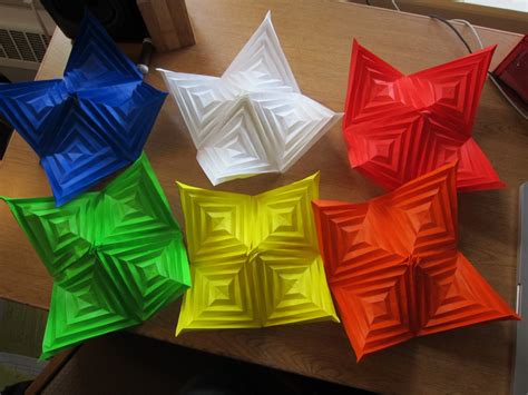 Paper Cube Made Of Hyperbolic Paraboloids Modular Math Origami 7 Steps Instructables