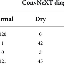 Diagnostic Results Of The ConvNeXT Model On The Original Dataset Download Scientific Diagram