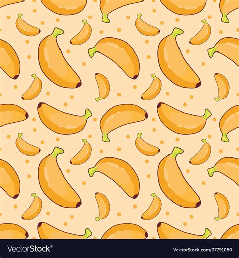 Banana Fruit Seamless Pattern Royalty Free Vector Image