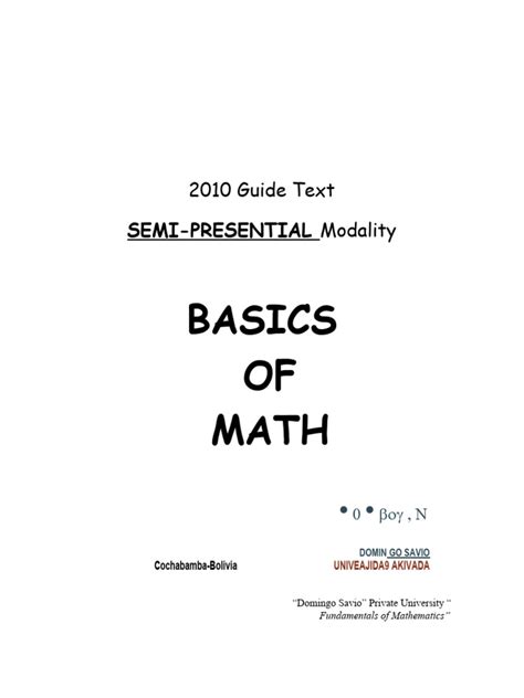 Mathematics Fundamentals Pdf Numbers Prime Number