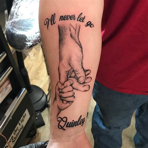 Father And Daughter Tattoo Design Stencil Personalized Art For