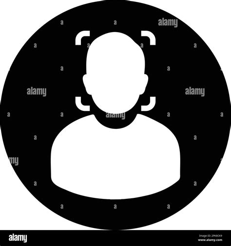Biometric Face Recognition Icon Rounded Style Button Vector Eps Stock Vector Image And Art Alamy