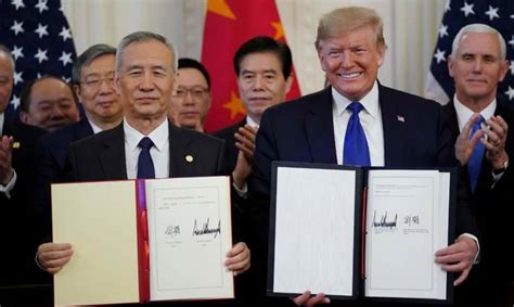 Estados Unidos Y China Firman Primera Fase De Acuerdo Comercial