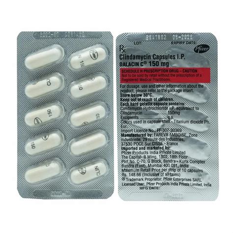 Dalacin C Capsule 150 Mg At ₹ 340 Box In Nagpur Id 2852044665091