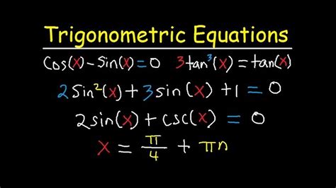 Solving Trigonometric Equations Using Identities Multiple Angles By Factoring General Solution