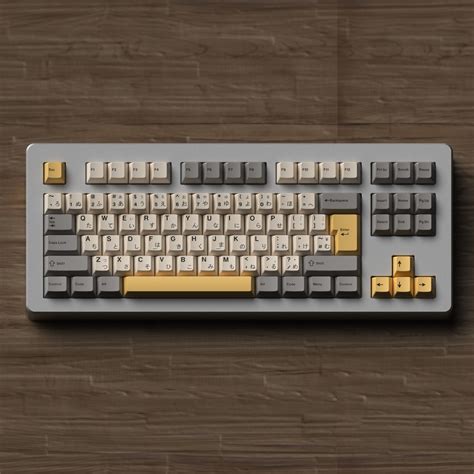 Grey Yellow Keycaps Keycaps Vibe