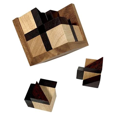 Difficult Puzzle For Adult Devils Cube 3d Wooden Brain Teaser