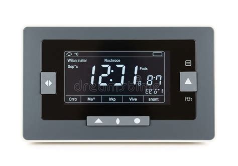 A White And Black Digital Clock With The Time Of 1807 On The Screen Isolated On White Ai