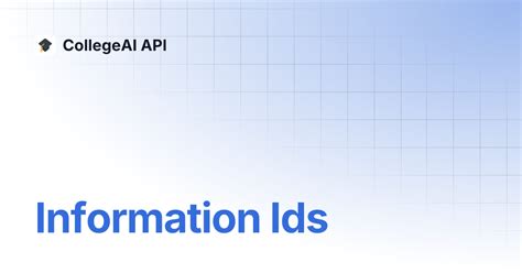 information ids collegeai api