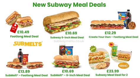 Latest Uk Subway Menu With Prices And Meal Deals 2025