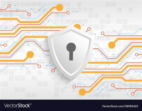 Background Secure Digital Security System Vector Image