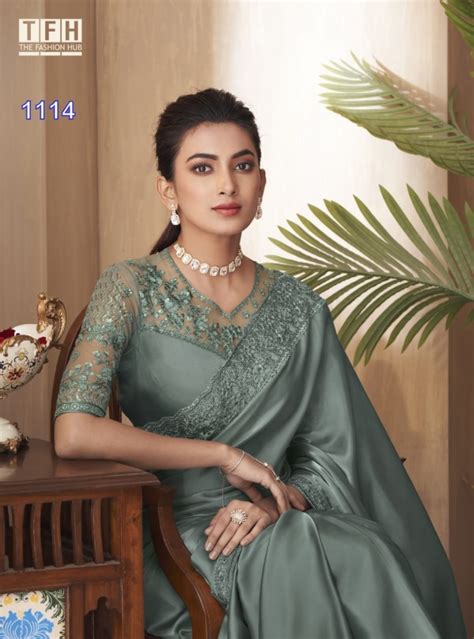 Beautiful Glass Silk Saree Latest Kurti Designs