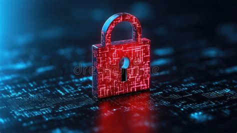 A Digital Padlock Symbolizing Cybersecurity And Data Protection Set Against A Backdrop Of A