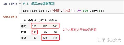 Pandas函数详解:iloc、loc、any、all、at、iat 知乎 Pandas函数详解:iloc、loc、any、all、at、iat 知乎