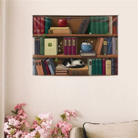 패브릭 포스터 미니커튼 가리개 책장의 고양이 정헤레나 감도 깊은 취향 셀렉트샵 29cm