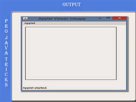 How To Draw A Lines In Applet ~ Projavatricks