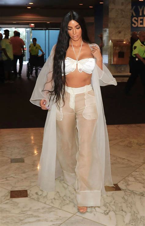 Kim Kardashian Pussy In See Through White Pants 20 DrunkenStepFather Com