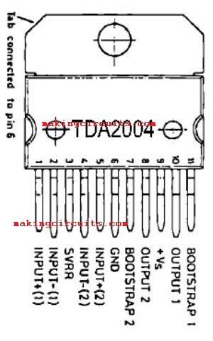 Simple Stereo Amplifier Circuit Using IC TDA