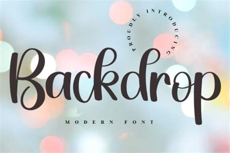 Backdrop Font By Abbasalam · Creative Fabrica