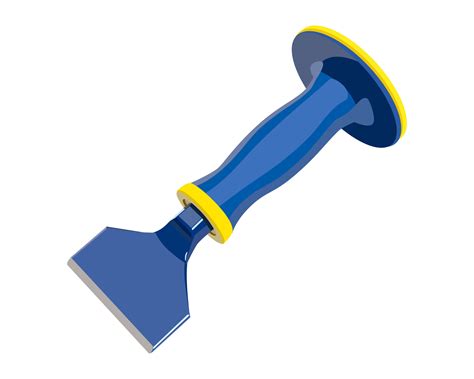 Vector Illustration Steel Masonry Chisel Isolated On White Background Carpentry Hand Tools