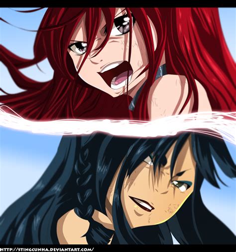 Fairy Tail Erza And Minerva Talking Color By Stingcunha On Deviantart