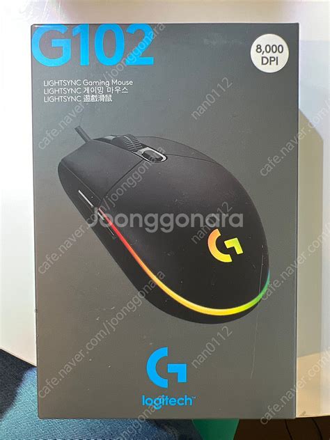 로지텍코리아 G102 LIGHTSYNC 블랙 정품 미개... | 키보드/마우스/스피커 | 중고나라