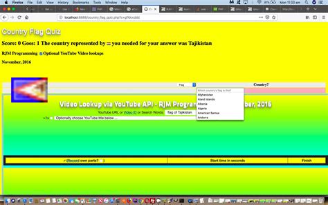 Html Datalist Tag Country Flag Quiz Tutorial Robert James Metcalfe Blog