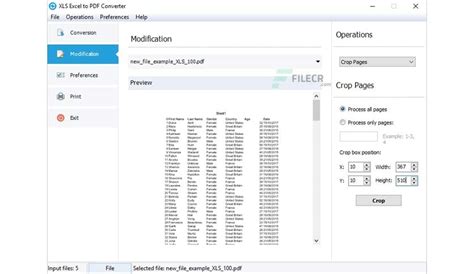 XLS Excel To PDF Converter 4 2 Free Download FileCR