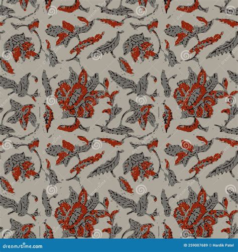 Abstract Shirting Design Ajrakh Pattern Background Digital Printing Textile Pattern Stock