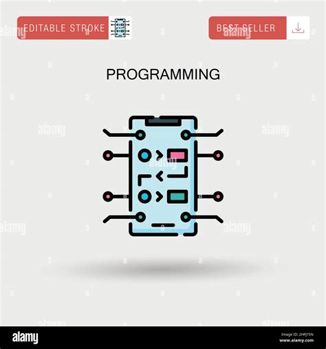 Programming Simple Vector Icon Stock Vector Image And Art Alamy