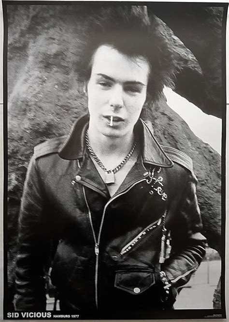 Punk Poster Sex Pistols Sid Vicious In Leather Jacket Hamburg Germany 1977 Etsy