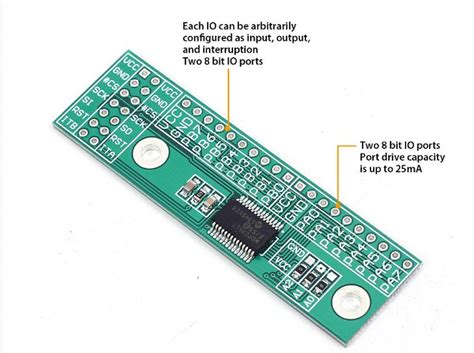Spi Interface Converter Pinboard 16bit Io Extension Board Module