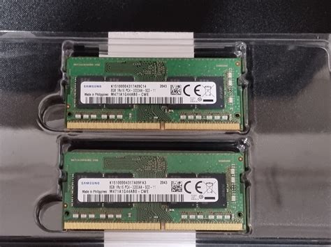 Samsung 16gb 8gbx2 Ddr4 3200mhz Ram For Laptop Computers And Tech Parts And Accessories