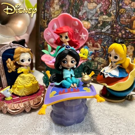New Disney Genuine Ariel Jasmine Belle Princess Anime Girl Model Toys