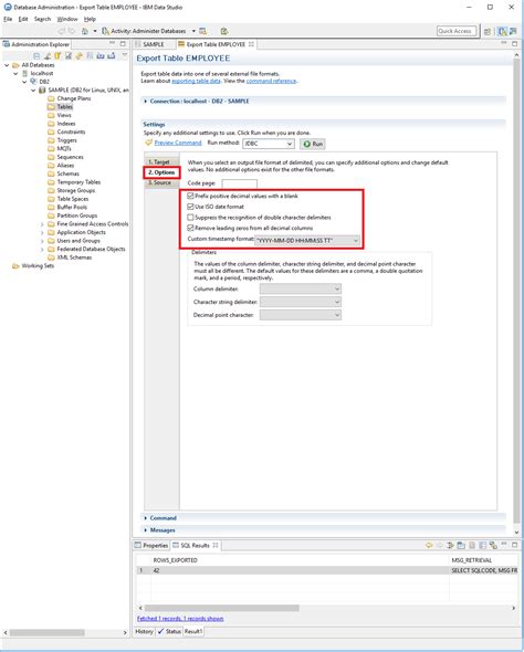 Proper Csv Export From Ibm Db2