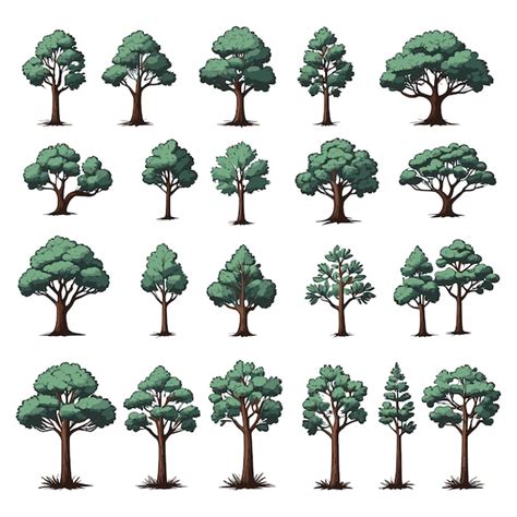 Flat Tree Designs Vectors And Illustrations For Free Download