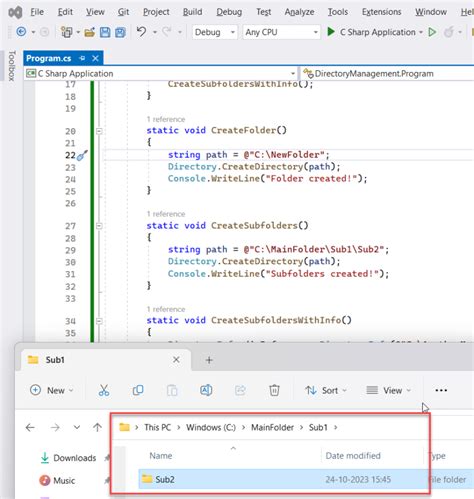 How To Create A Folder With Subfolders In C AspDotnetHelp Com