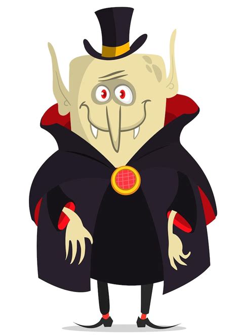 Premium Vector Cute Cartoon Vampire Smiling Vector Illustration