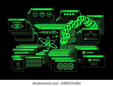 Rave Y K Window Page Computer Interface Stock Vector Royalty Free Shutterstock