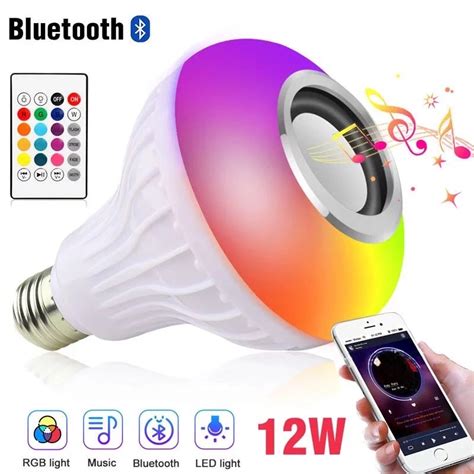 RGB Bluetooth Music Bulb LED Bulb Light Wireless Remote Control With Audio Colorful Stage Bulb
