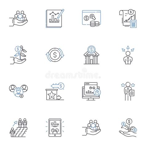 Skill Utilization Line Icons Collection Expertise Talent Efficiency