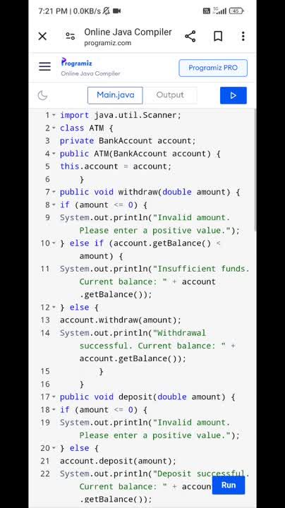 Designing An Atm Interface In Codsoft Vishal Vishal Posted On The
