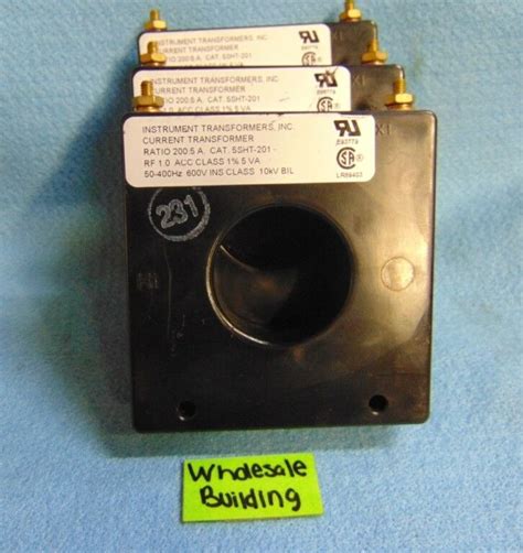 Current Transformer E93779 Lr89403 Ratio 200 5a Cat 5sht 201 Lot