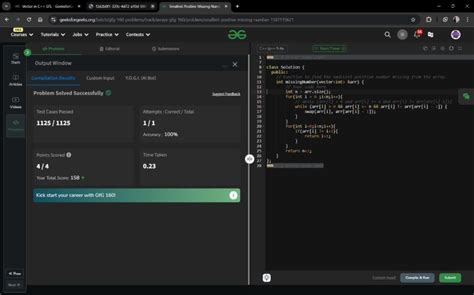 Karthikeyan M On Linkedin Codingjourney Gfg160 Geekstreak2024