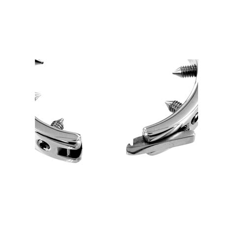 Hinged Cock Ring With Adjustable Spikes Metal Bondage Cock Ring