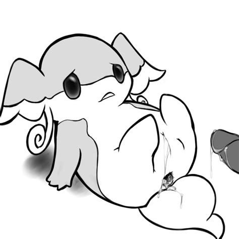 Rule 34 Anal Gape Anus Audino Female Greyscale Humanoid Penis Male