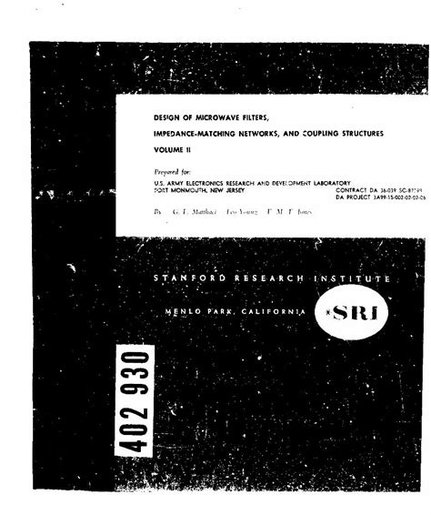 pdf [vol ii]microwave filters impedance matching networks and
