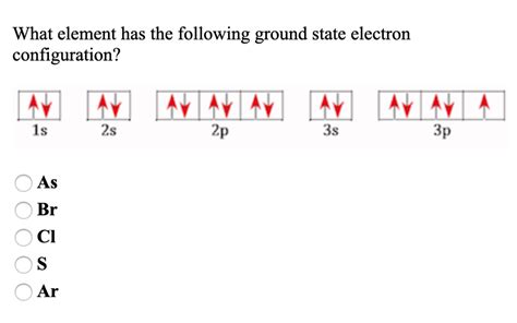 Solved What Element Has The Following Ground State Electron