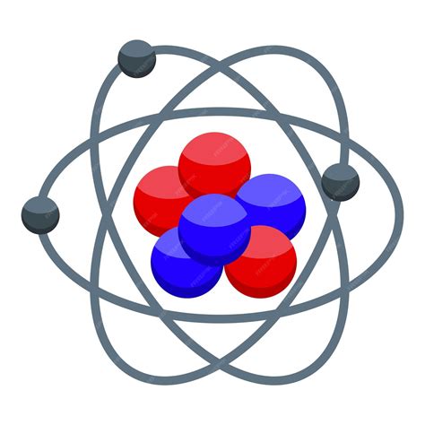 Premium Vector Atom Model With Electrons Orbiting Around Nucleus